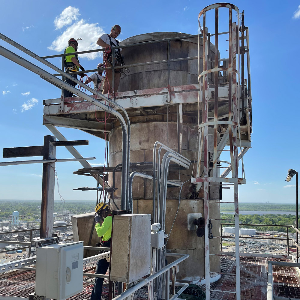 Thinning Steel Stack Ring Reinforcement - Minimal Shutdown Time